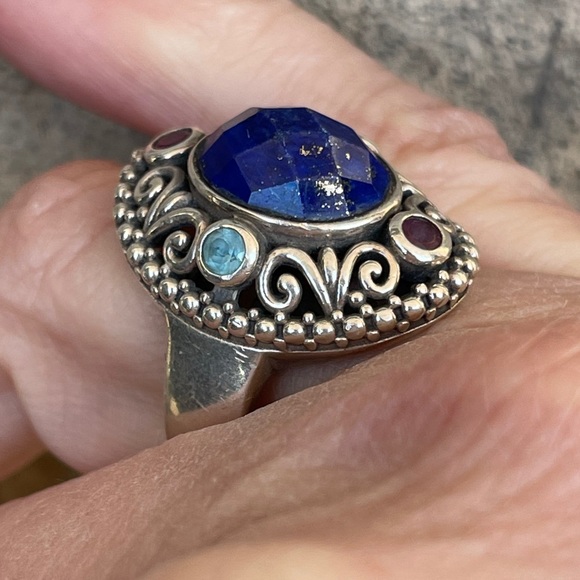 Jewelry | Addison Lane Sterling Bali Weekend Ring Lapis | Poshmark
